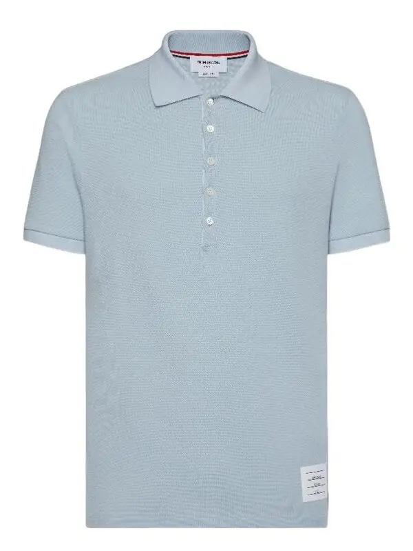 Thom Browne 4-bar Short-sleeved Polo Shirt - Blue