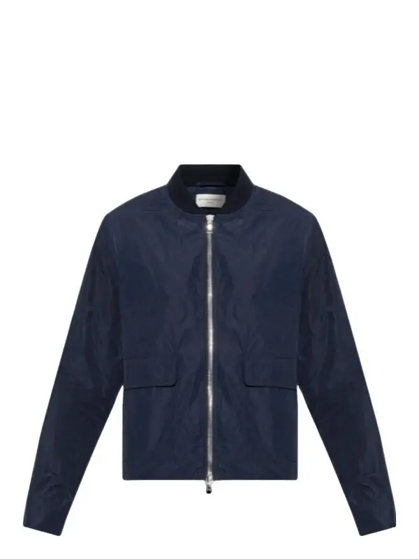 Officine Générale Nathane Zip-up Bomber Jacket - Navy Blue