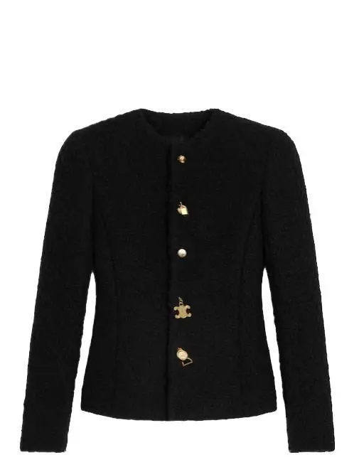 Celine Jacket In Cashmere And Wool - Black