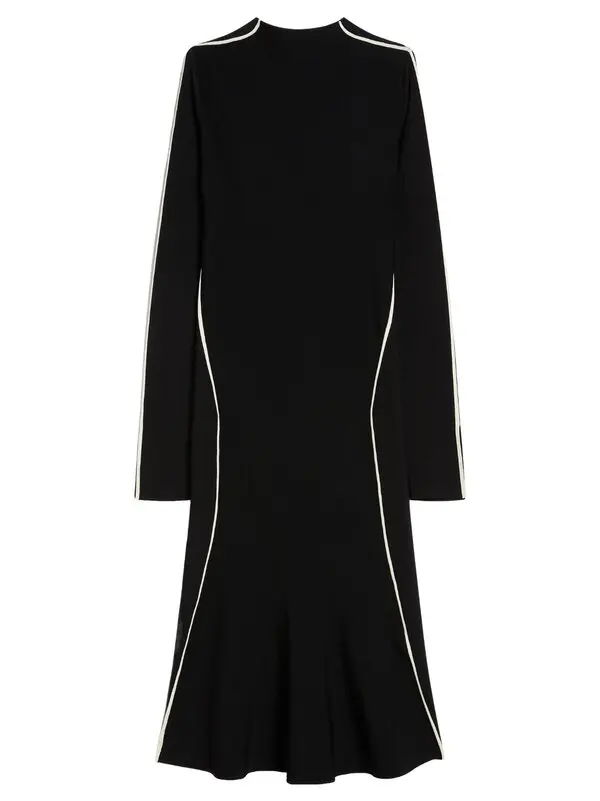 Sportmax Side Striped Knit Dress - Black