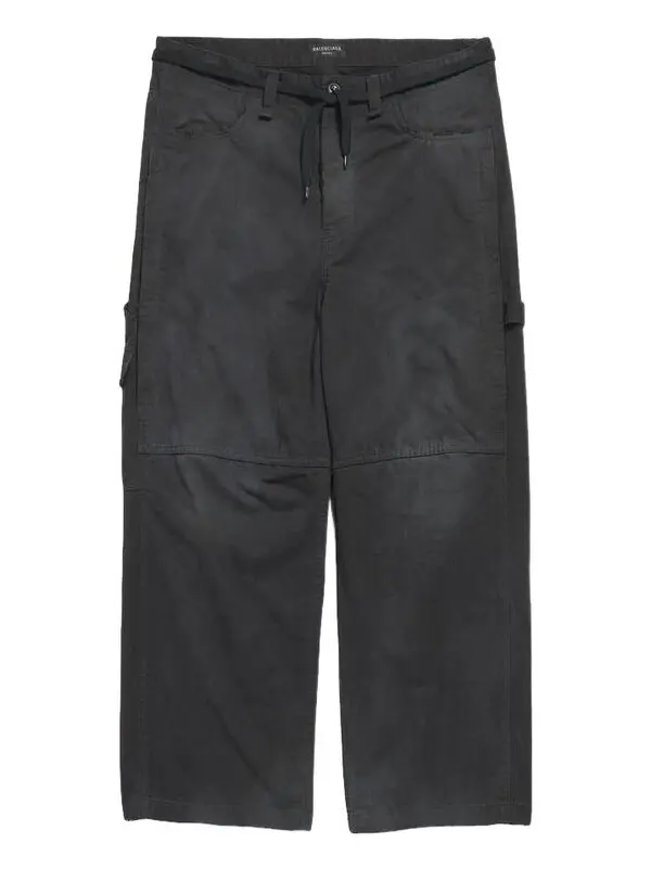 Balenciaga Cropped Cargo Pants - Black