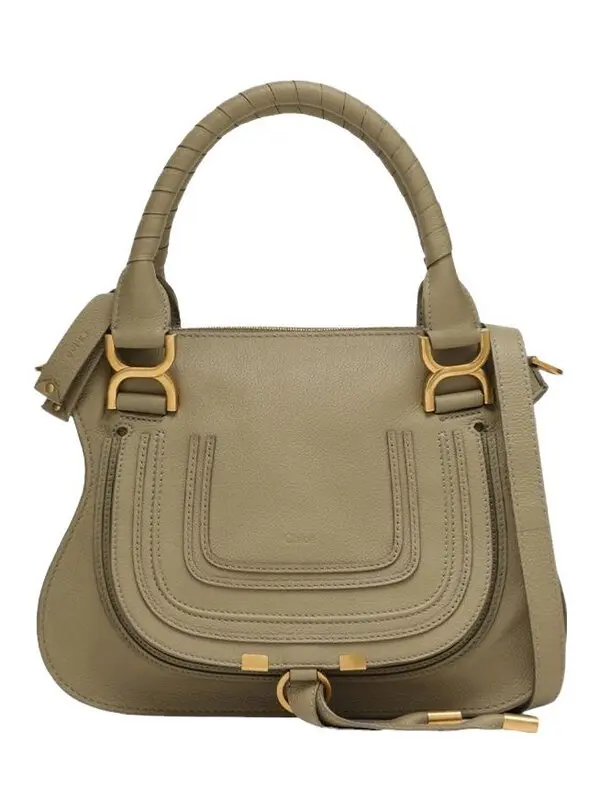 Chloé Marcie Logo Shoulder Bag - Brown