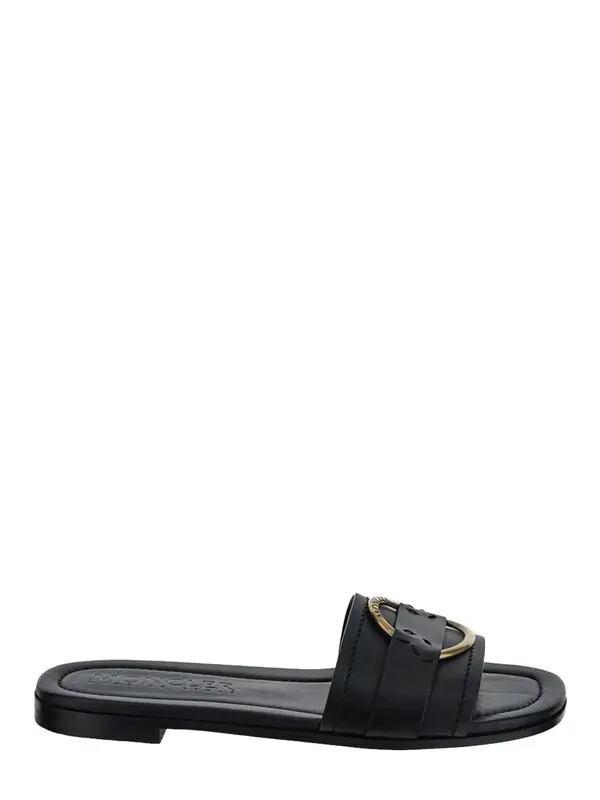 Moncler Bell Slip-on Sliders - Black