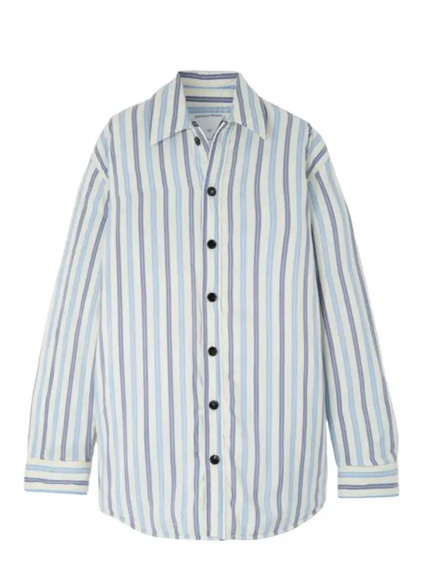 Bottega Veneta Striped Padded Jacket - White