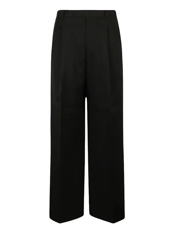 LANVIN Pleated Detail Wide Leg Trousers - Black