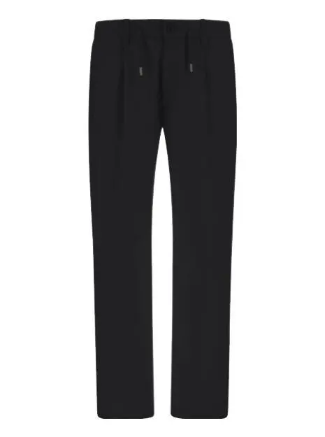 Herno Drawstring Waist Tailored Trousers - Black
