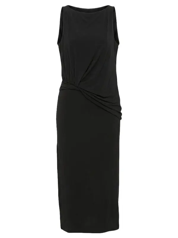 Jacquemus Twist Detailed Long Dress - Black