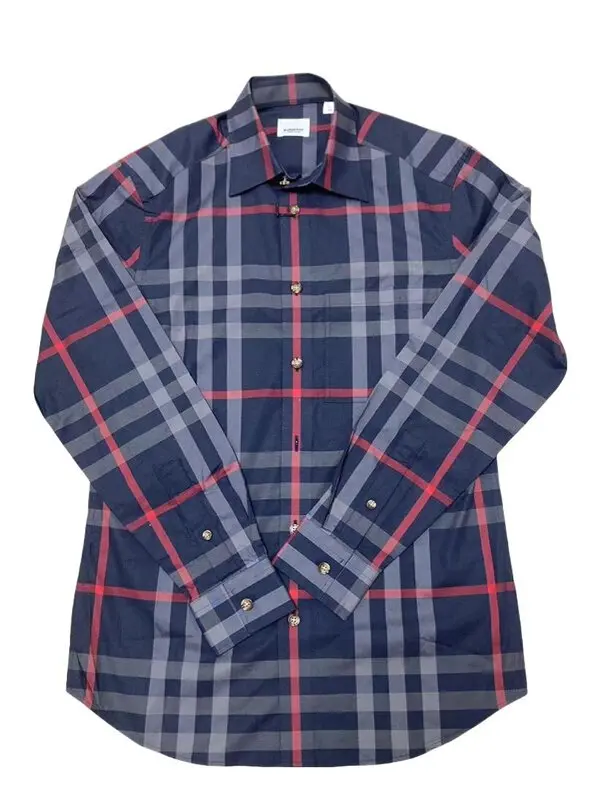 Burberry Long-sleeved Shirt - Blue