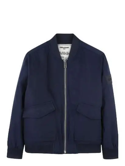 Zadig&Voltaire Long Sleeve Bomber Jacket - Black