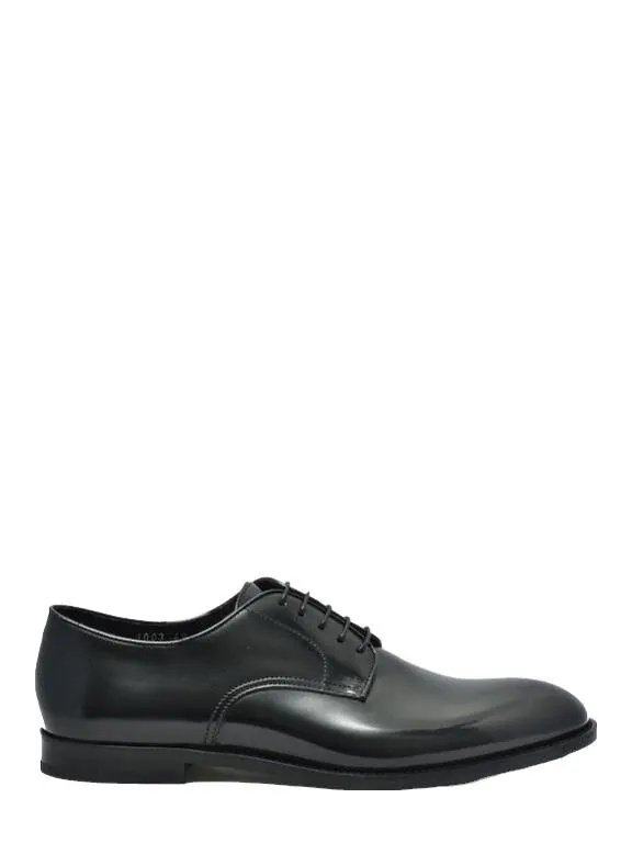 DOUCAL'S Round Toe Lace-up Oxford Shoes - Black