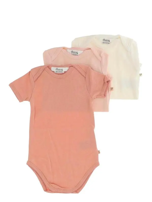 Bonpoint Set Of Three Crewneck Baby Onesies - Pink