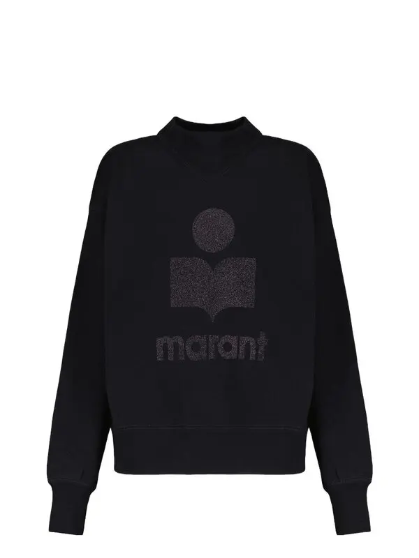 Isabel Marant Étoile Glitter Logo Sweatshirt - Black