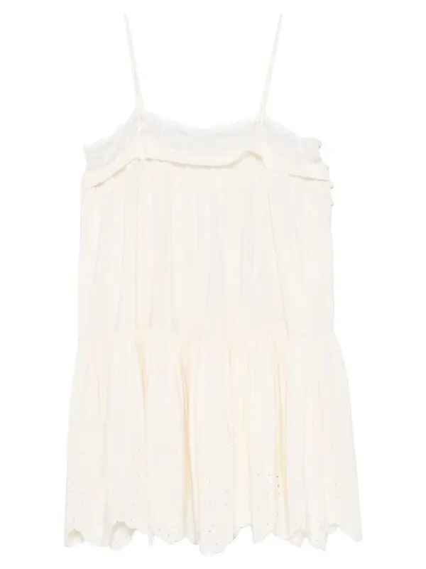Chloé Spaghetti Strap Mini Dress - White