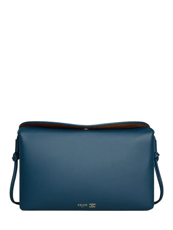 Celine Trio Flap In Smooth Lambskin - Blue