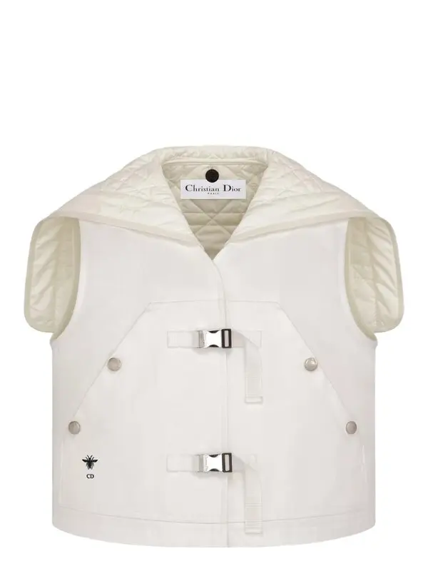 Dior Sleeveless Vest With Sailor Collar - Beige