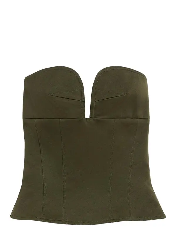 Max Mara Strapless Bustier Top - Green