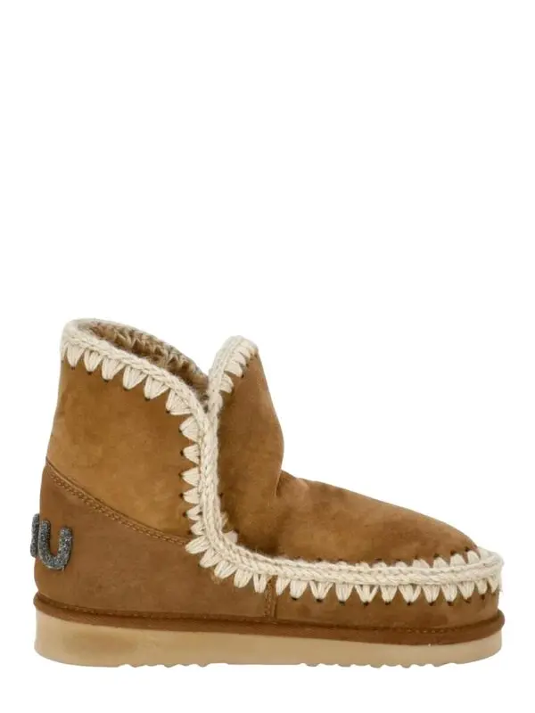 Mou Eskimo 18 Contrast Stitched Ankle Boots - Brown