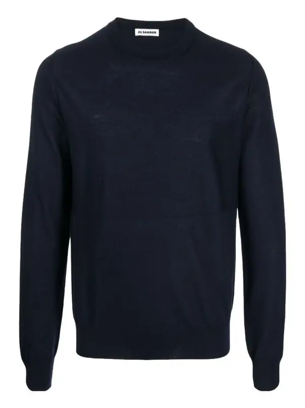 JIL SANDER Crewneck Long-sleeved Jumper - Black