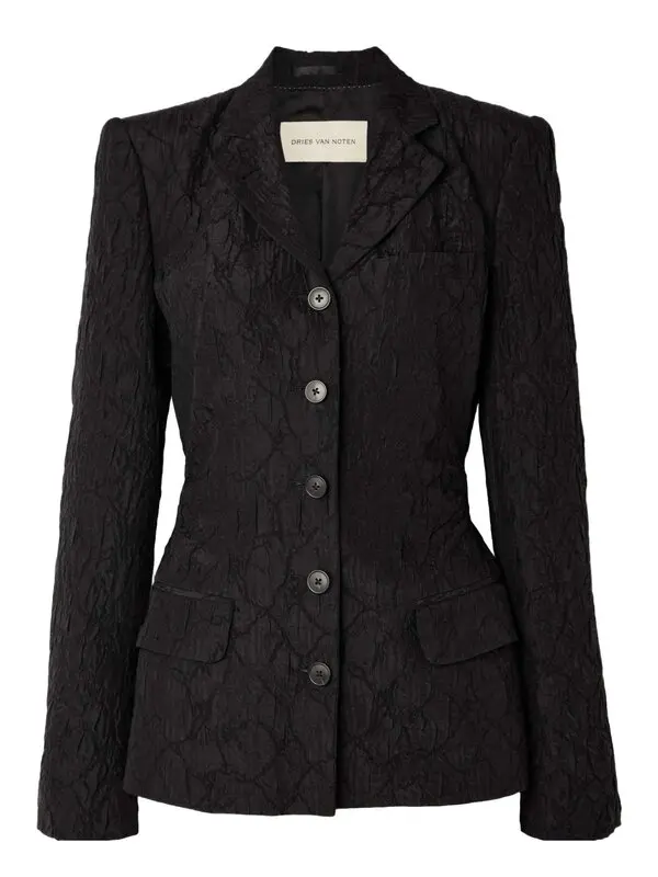 Dries Van Noten Billy Jacquard Blazer - Black