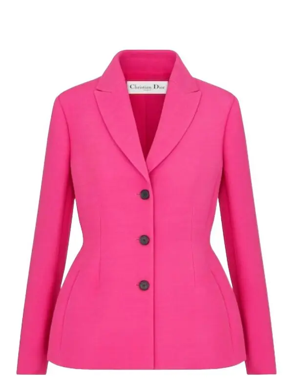 Dior Fitted Jacket With Corner Collar - Pink