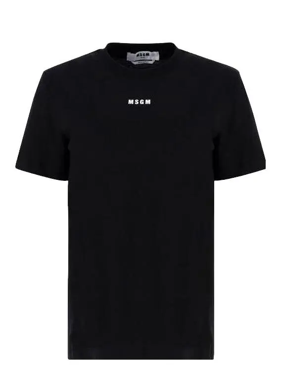 MSGM Micro-logo Crewneck T-shirt - Black
