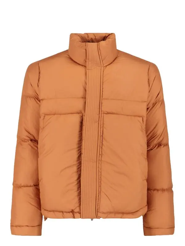 K-WAY Short Puffer Jacket With High Collar - Brown