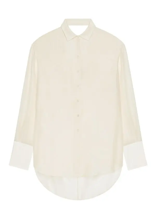 Givenchy Oversized Draped Shirt - Ivory White
