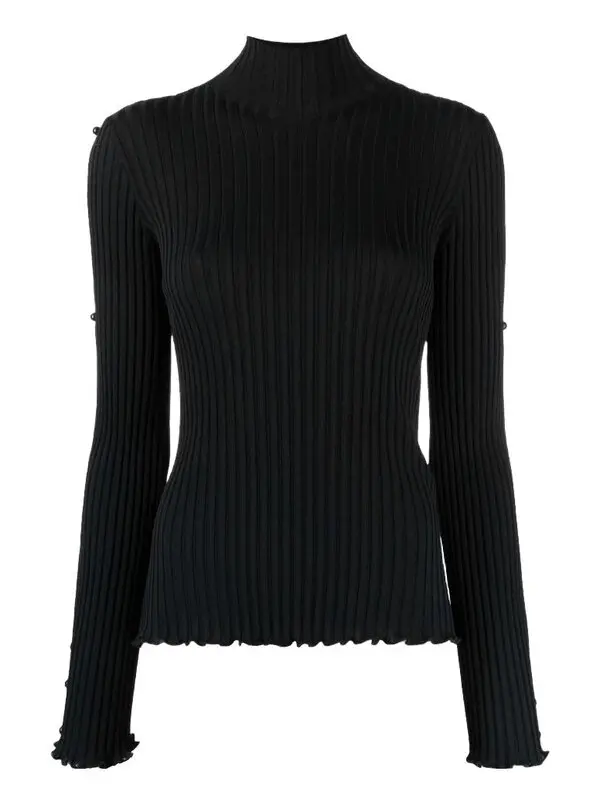 Bottega Veneta Cut-out Turtleneck Sweater - Green