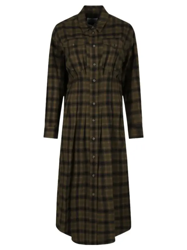 Isabel Marant Étoile Checked Shirt Dress - Khaki