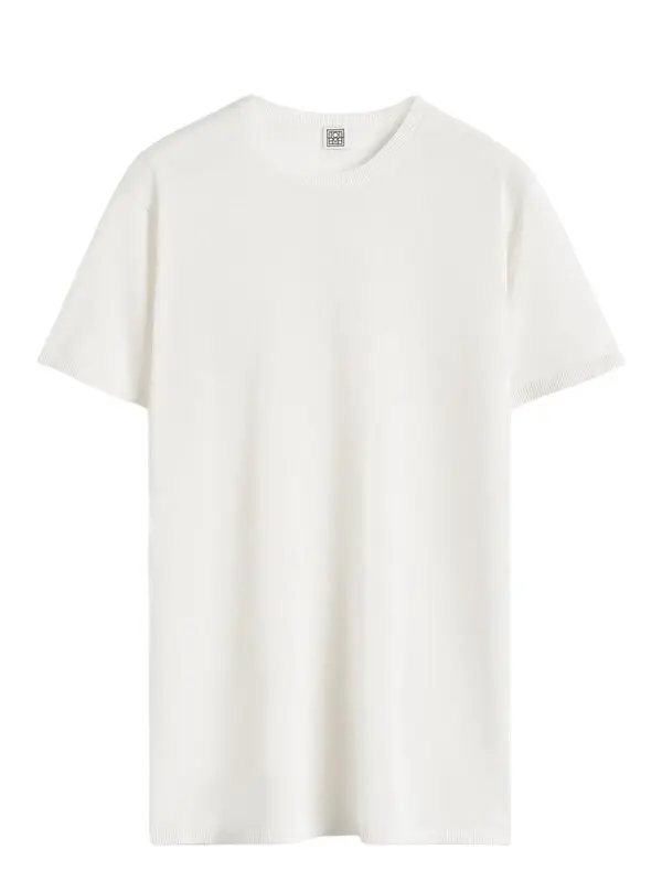 TOTEME Relaxed Fit Ribbed T-shirt - White