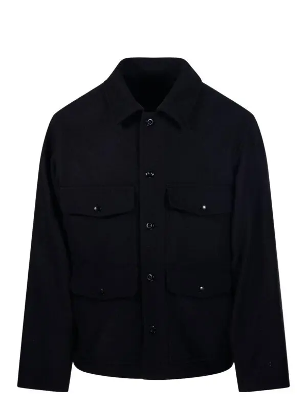 LEMAIRE Patch-pocket Long-sleeved Shirt Jacket - Black