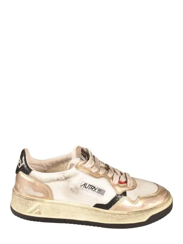 AUTRY Medalist Super Vintage Lace-up Sneakers - Nude