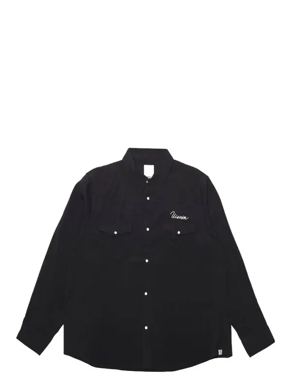 Visvim Logo Embroidered Casual Shirt - Black