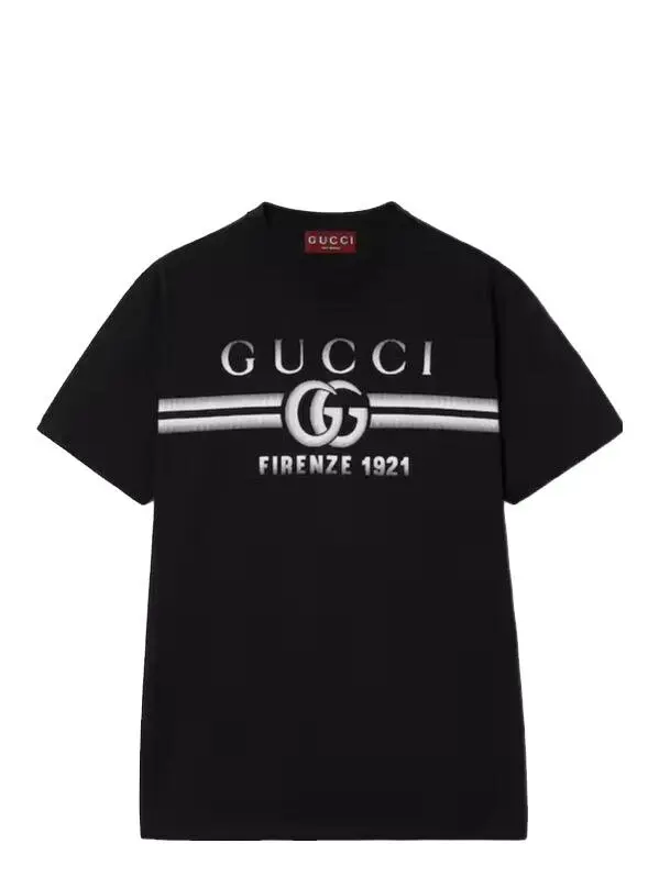 Gucci Logo Printed Jersey T-shirt - Black