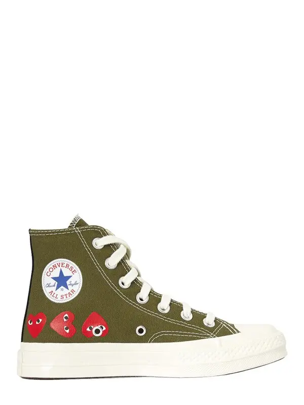 Comme Des Garçons Lace-up High-top Sneakers - White
