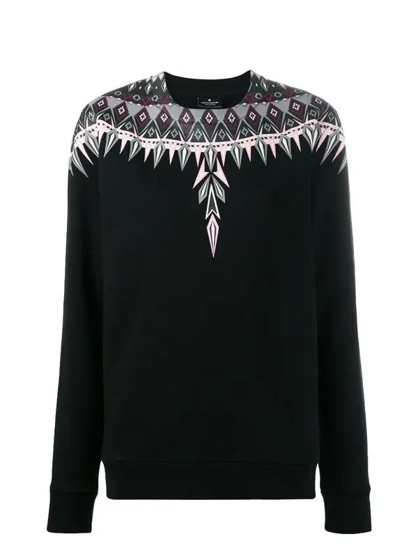 MARCELO BURLON COUNTY OF MILAN Norwegian Wings Graphic Sweatshirt - Black