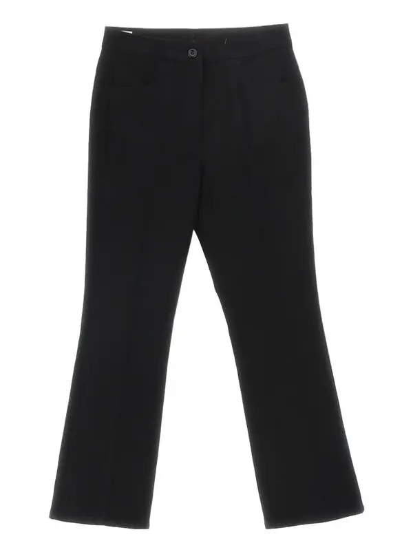 JIL SANDER Flared Cropped Tailored Trousers - Black