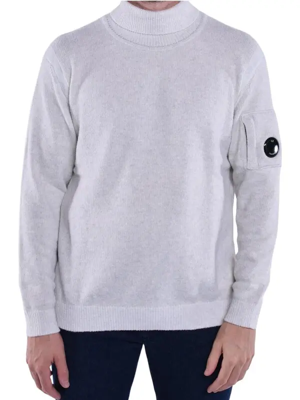 C.P. COMPANY Fleece Knit Turtleneck - Gray