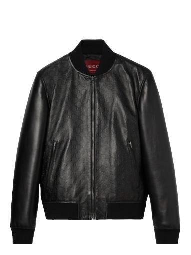 Gucci Monogrammed Zip-up Jacket - Black
