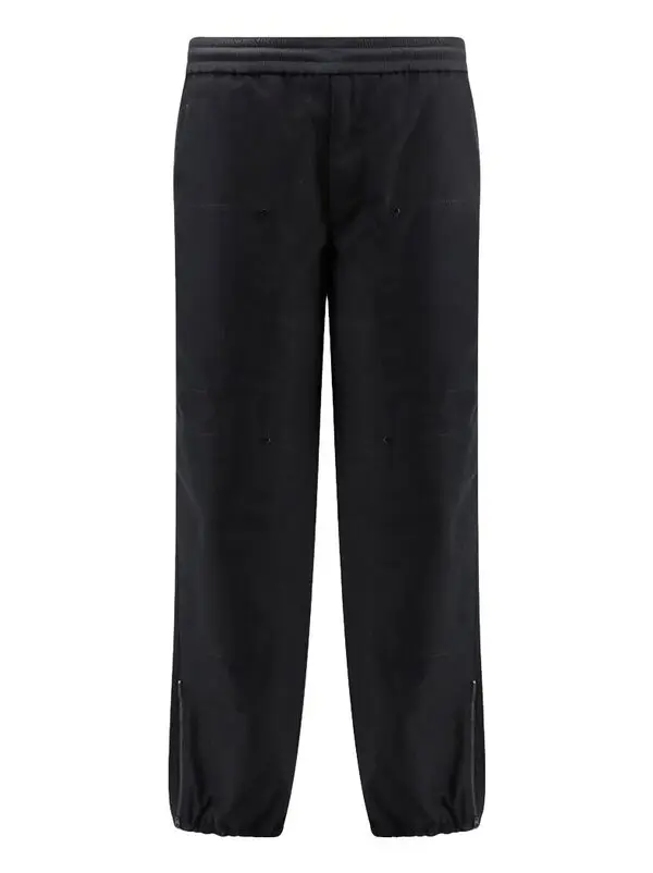 Moncler Straight-leg Trousers With Drawstring Waist - Black