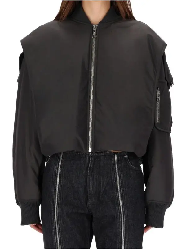 JEAN PAUL GAULTIER Hooded Bomber Jacket - Black