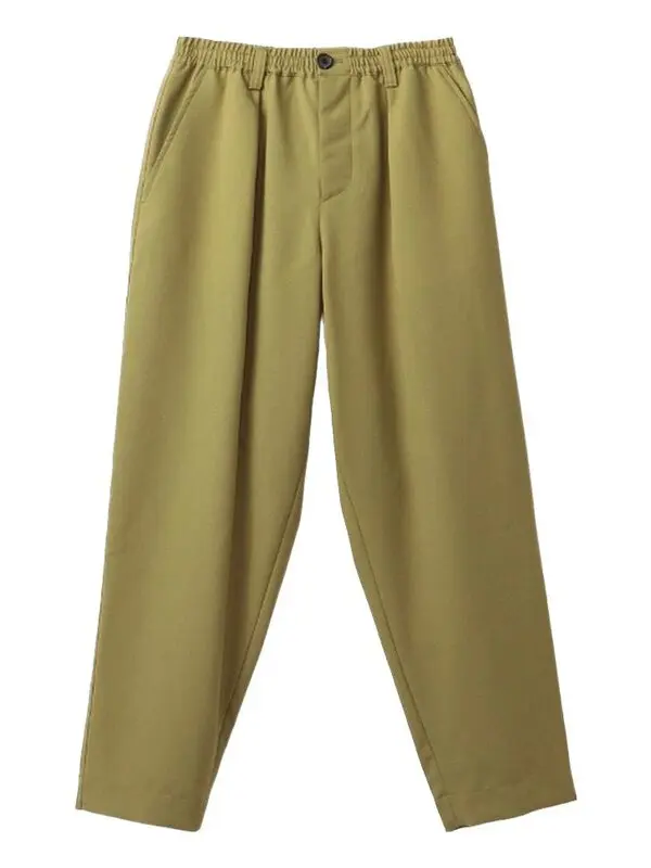 Marni Straight-leg Cropped Trousers - Green