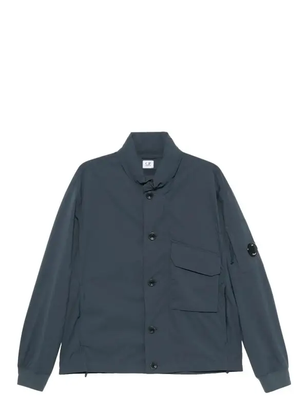 C.P. COMPANY Button Hooded Jacket - Blue