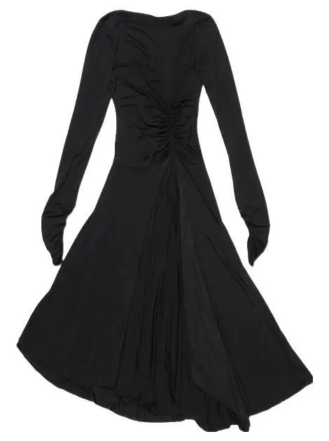 Acne Studios Open Back Long Sleeved Dress - Black