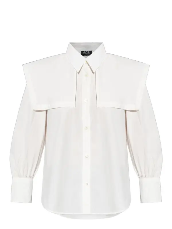 A.p.c. Poplin Ondine Shirt With Removable Collar - White