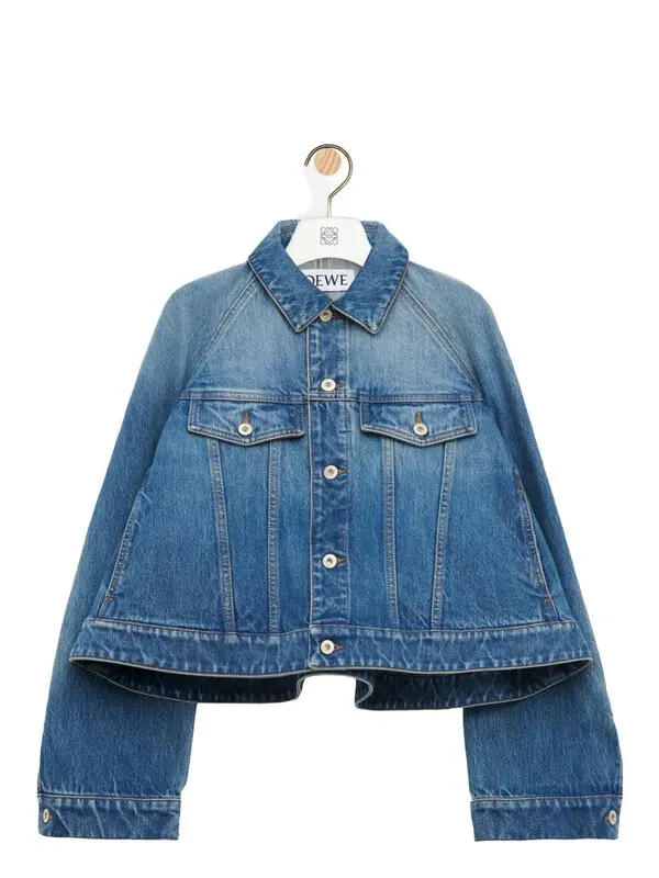 Loewe Trapeze Jacket In Denim - Denim Blue
