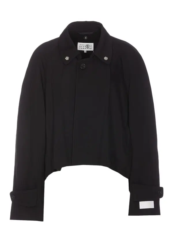 MAISON MARGIELA Pleated Twill Jacket - Black