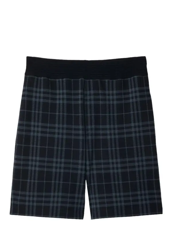 Burberry Check-printed Elasticated Waist Shorts - Ink