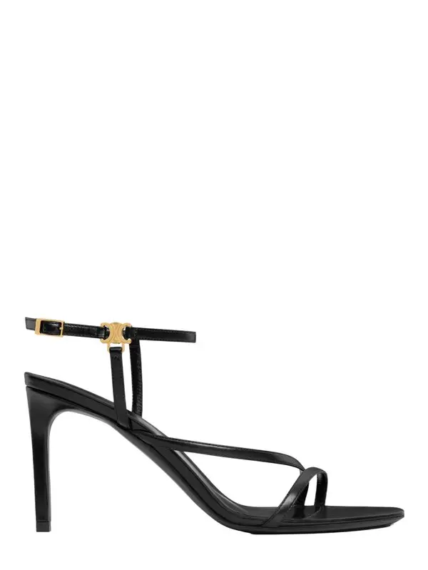 Celine Ava Sandal In Lambskin - Black