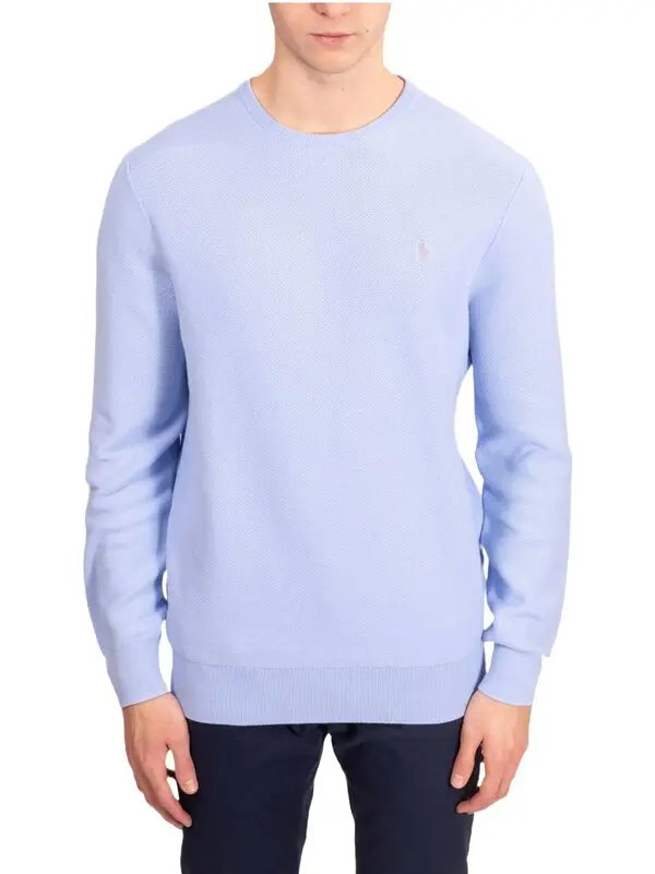 Polo Ralph Lauren Textured Crewneck Jumper - Blue